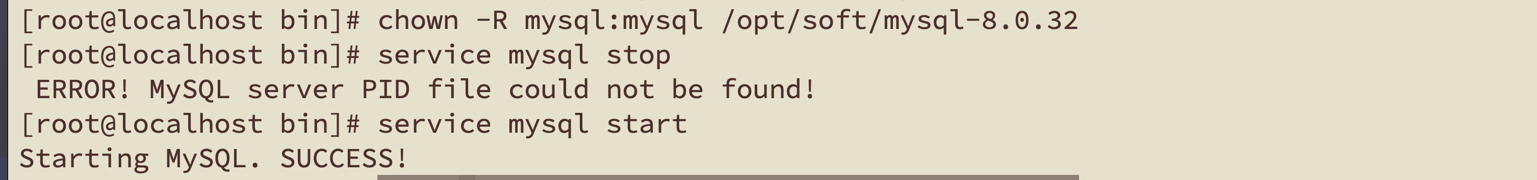 MySQL报错：ERROR 2002 (HY000): Can't connect to local MySQL server through socket '/tmp/mysql.sock ...